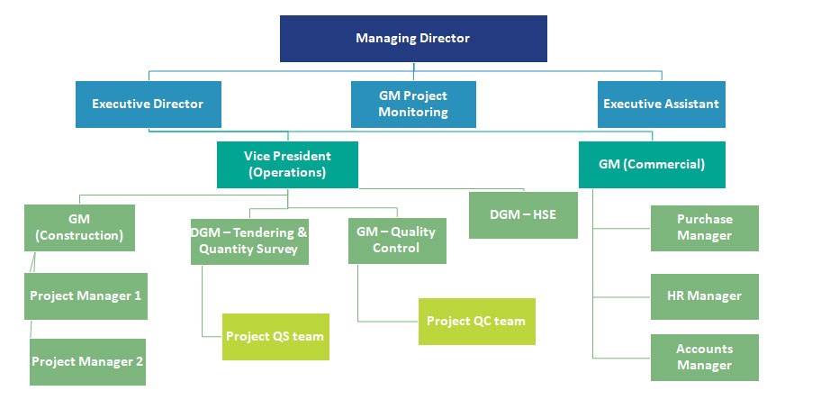 Company Organogram – Tricon Buildwell Pvt. Ltd.